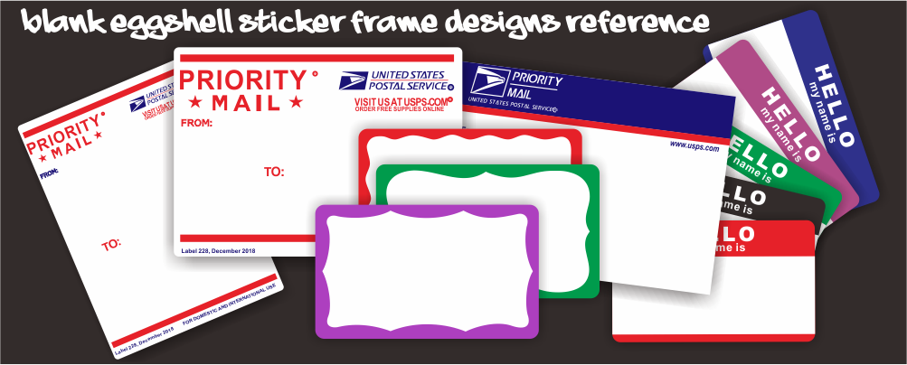 Custom eggshell stickers, adhesive labels, vinyl stickers from factory ...