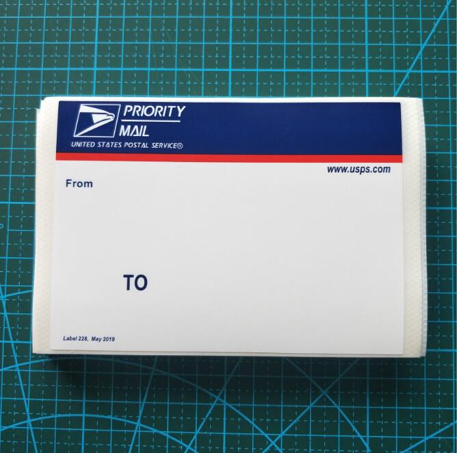 Free shipping 50pcs/100pcs Blue Top Priority Mail Eggshell Stickers Fo ...